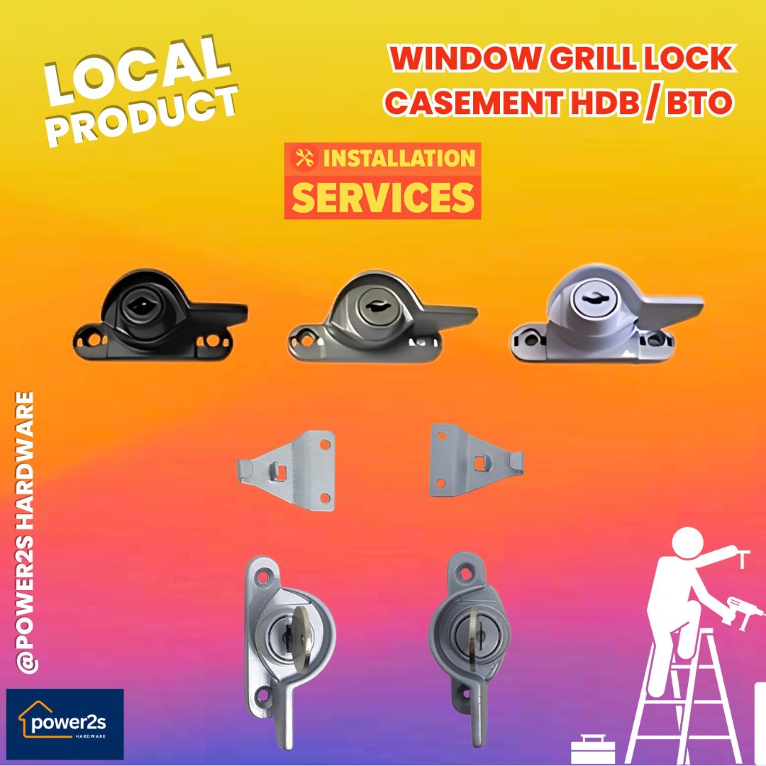 Window Grill Lock Set | Window Casement lockset | Window sliding ...