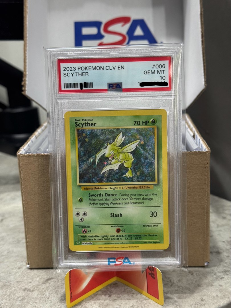2023 POKEMON CLV EN #006 SCYTHER PSA 10, Hobbies & Toys, Memorabilia ...