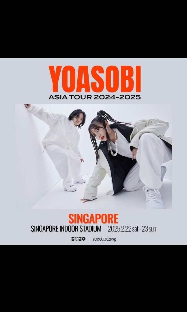 2x CAT 2 Seated YOASOBI Concert 22 Feb 25, Tickets & Vouchers, Event ...