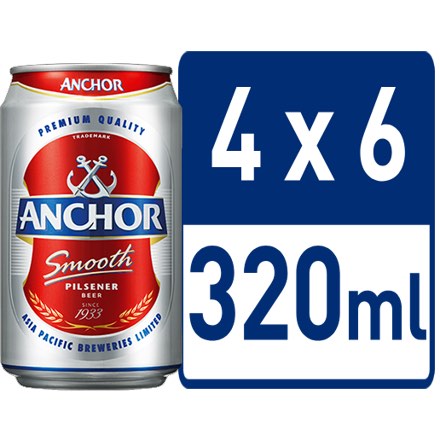 Anchor Smooth 320ml x 24 cans, Food & Drinks, Alcoholic Beverages on ...
