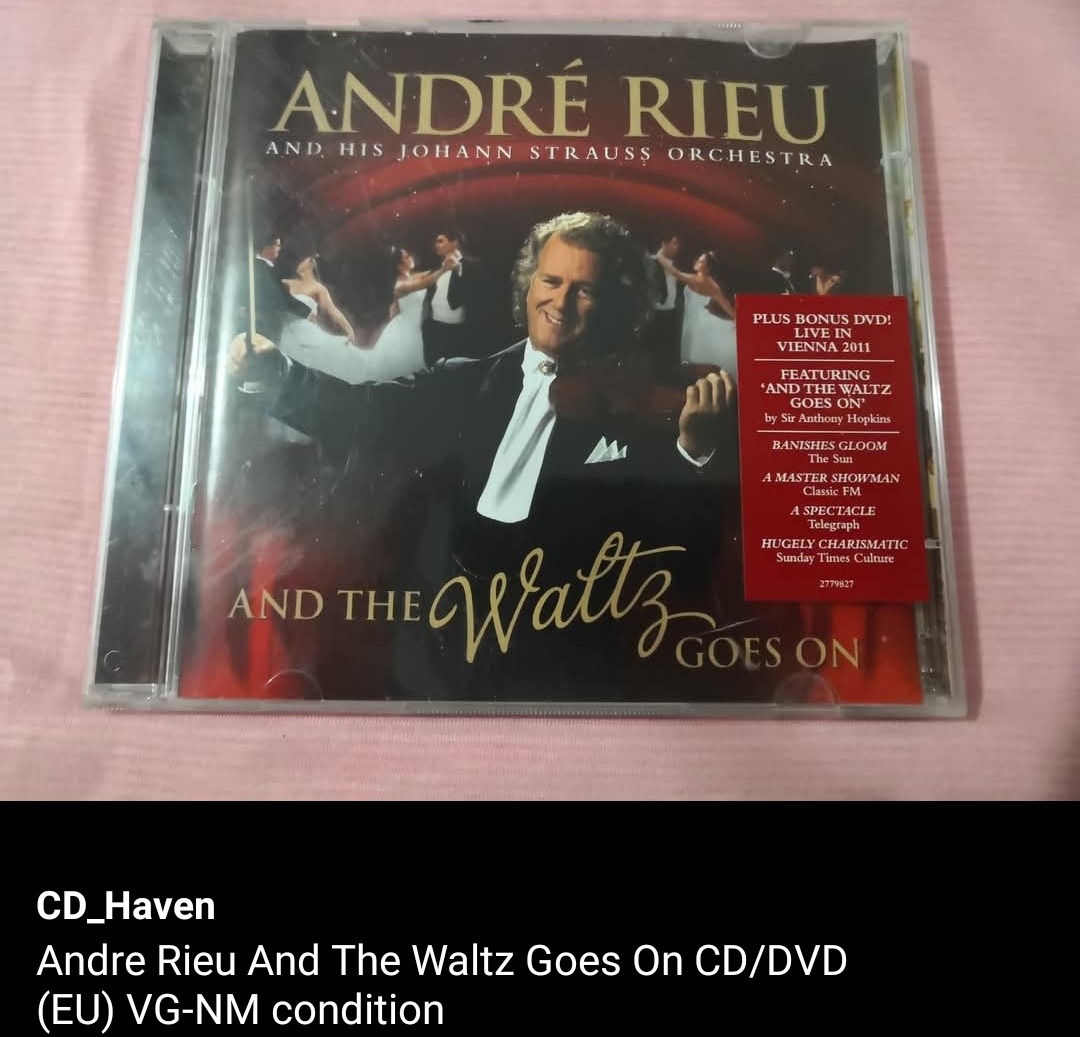 Andre Rieu And The Waltz Goes On CD/DVD (unsealed), Hobbies & Toys ...