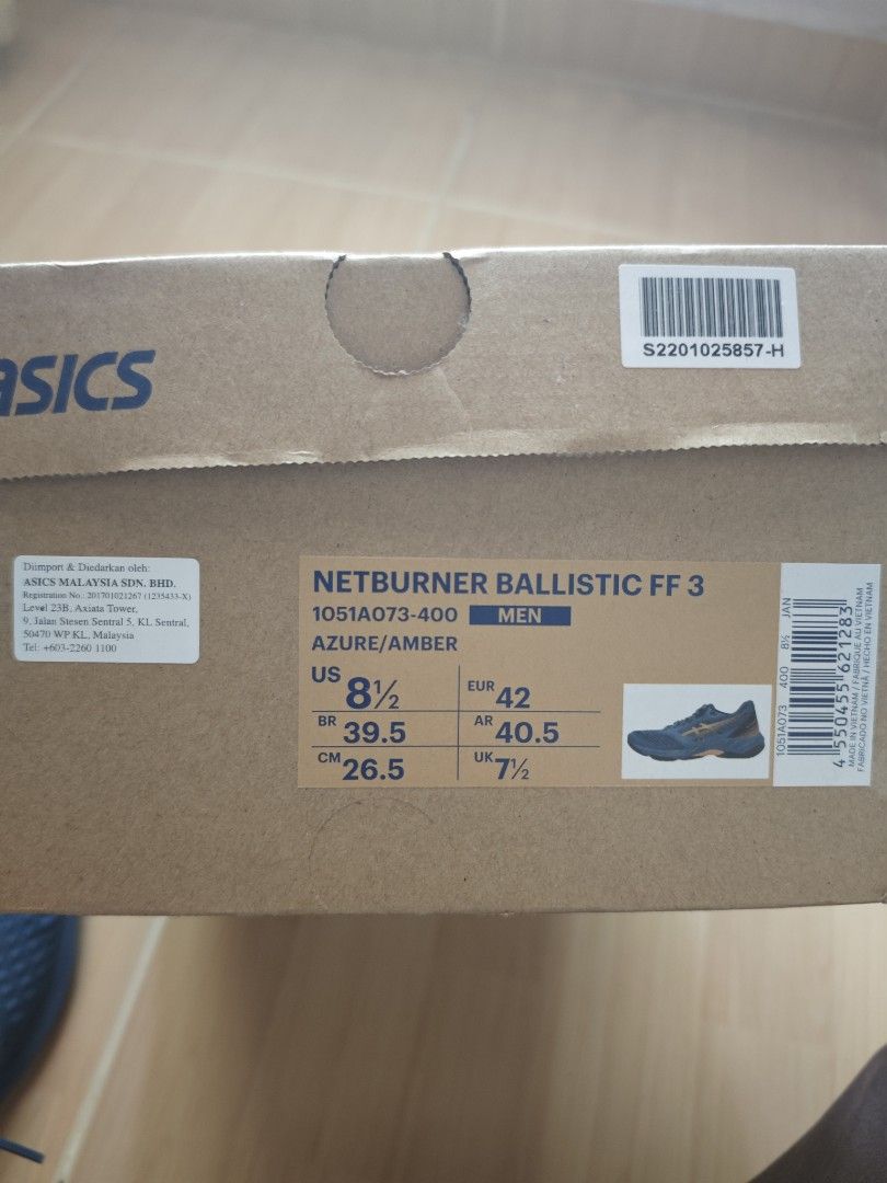 Asics Ballistic FF 3 | kasut badminton| volleyball| indoor, Sports ...