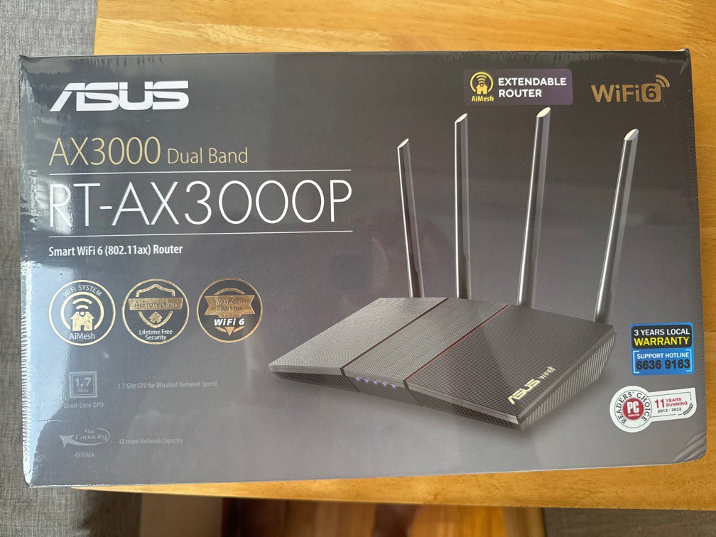 Asus RT-AX3000P Router, Computers & Tech, Office & Business Technology ...