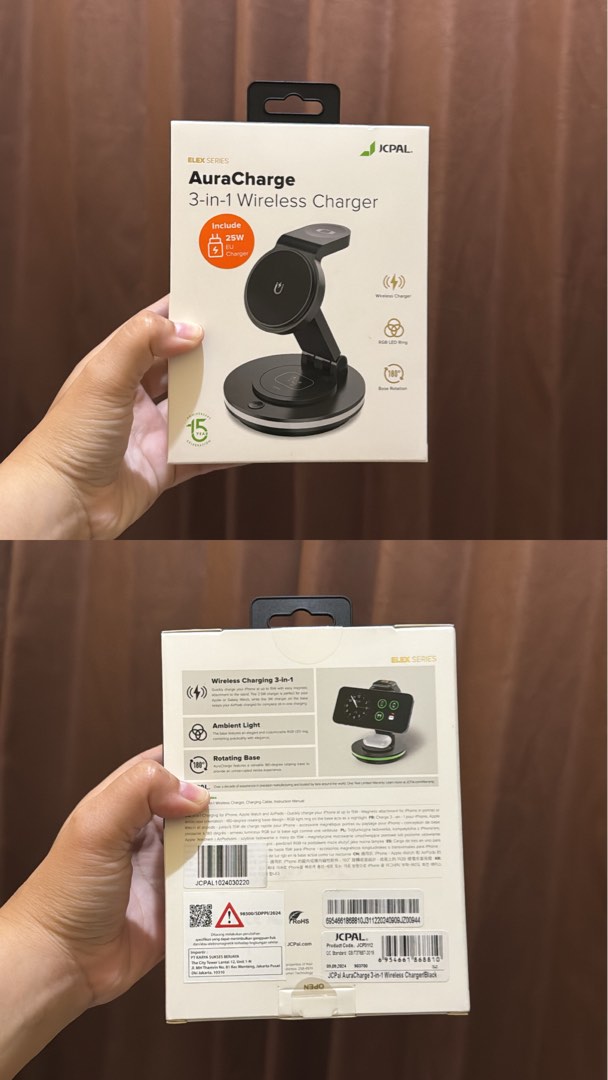 AURA CHARGER 3 in 1 wireless charges JCPAL, Elektronik, Lainnya di ...