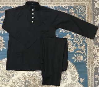 Baju Melayu Rqal Exclusive (Dusty green), Men's Fashion, Muslim Wear ...