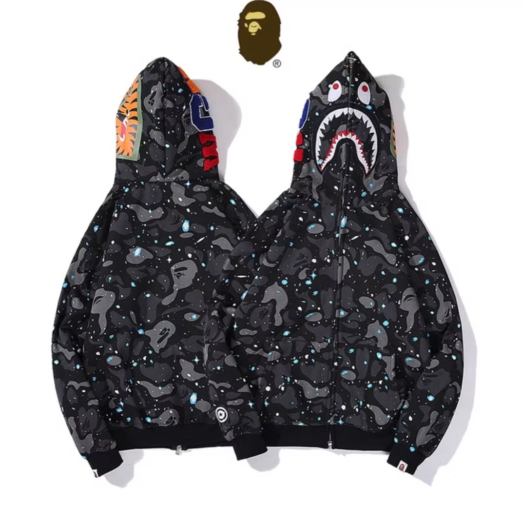 BAPE Shark Head Jacket, Men's Fashion, Coats, Jackets and Outerwear on ...