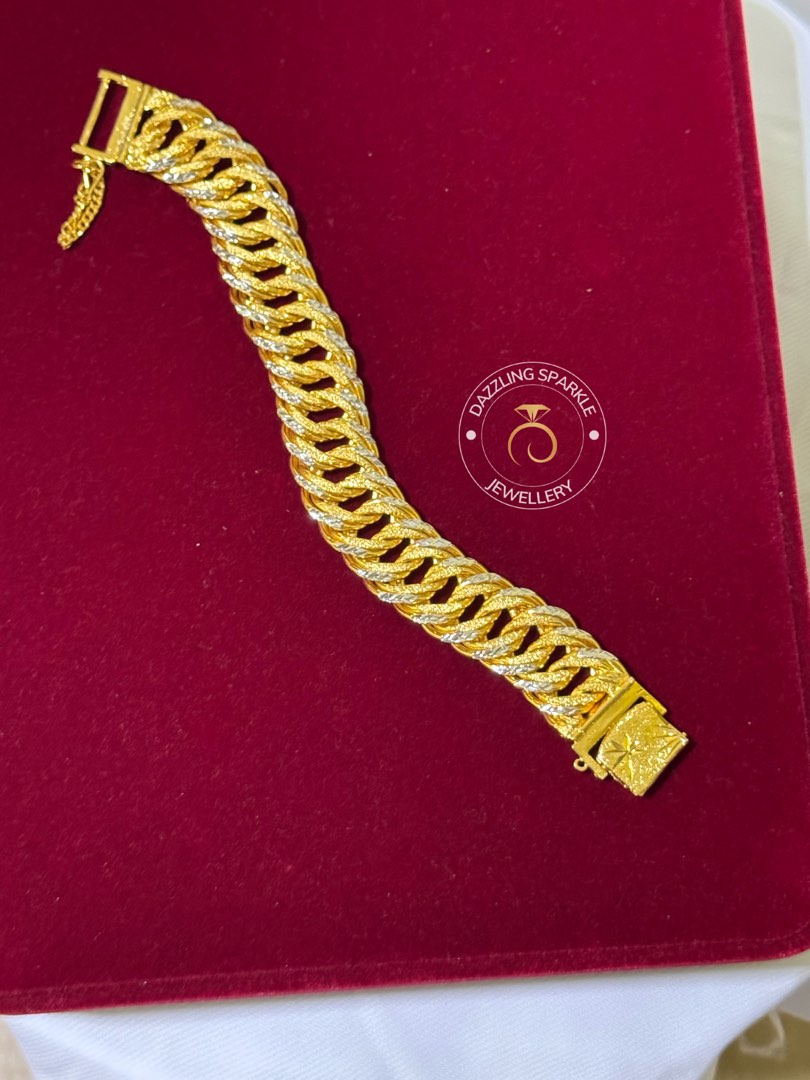 Bracelet SUASA PREMIUM 2 Colours coco Lipan Klip bracelet with Ada chop ...