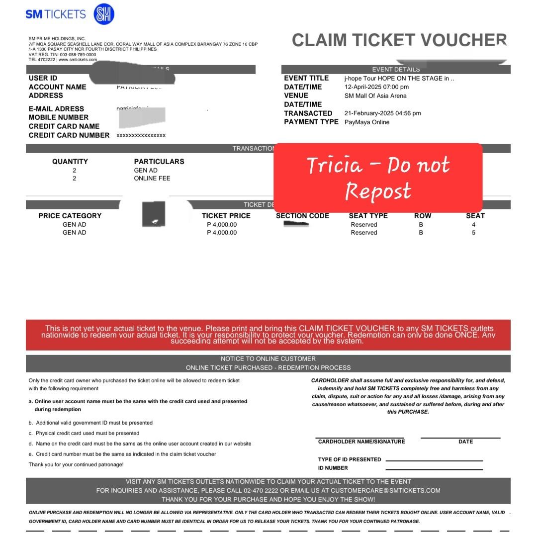 BTS JHOPE HOPE ON THE STAGE TOUR DAY 1, Tickets & Vouchers, Event ...