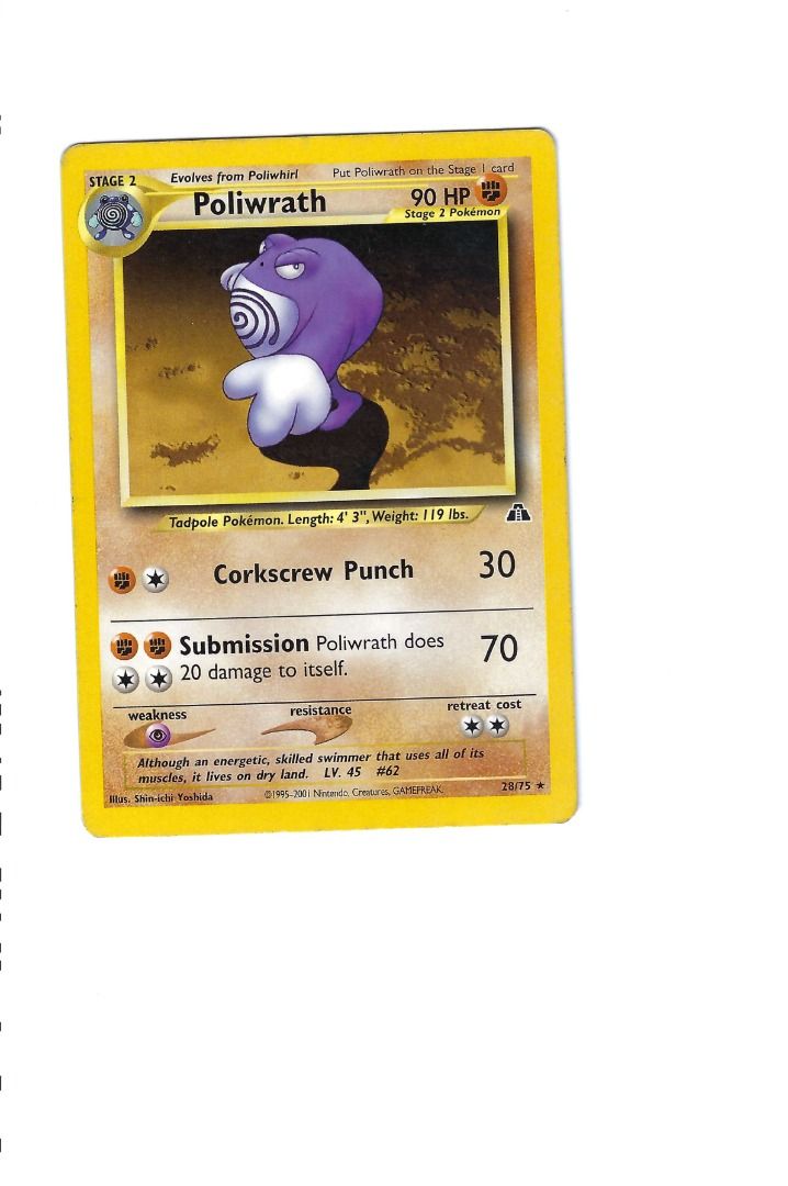 *Cheap Pokemon Card For Sale - Poliwrath - 28/75 - Rare Unlimited ...