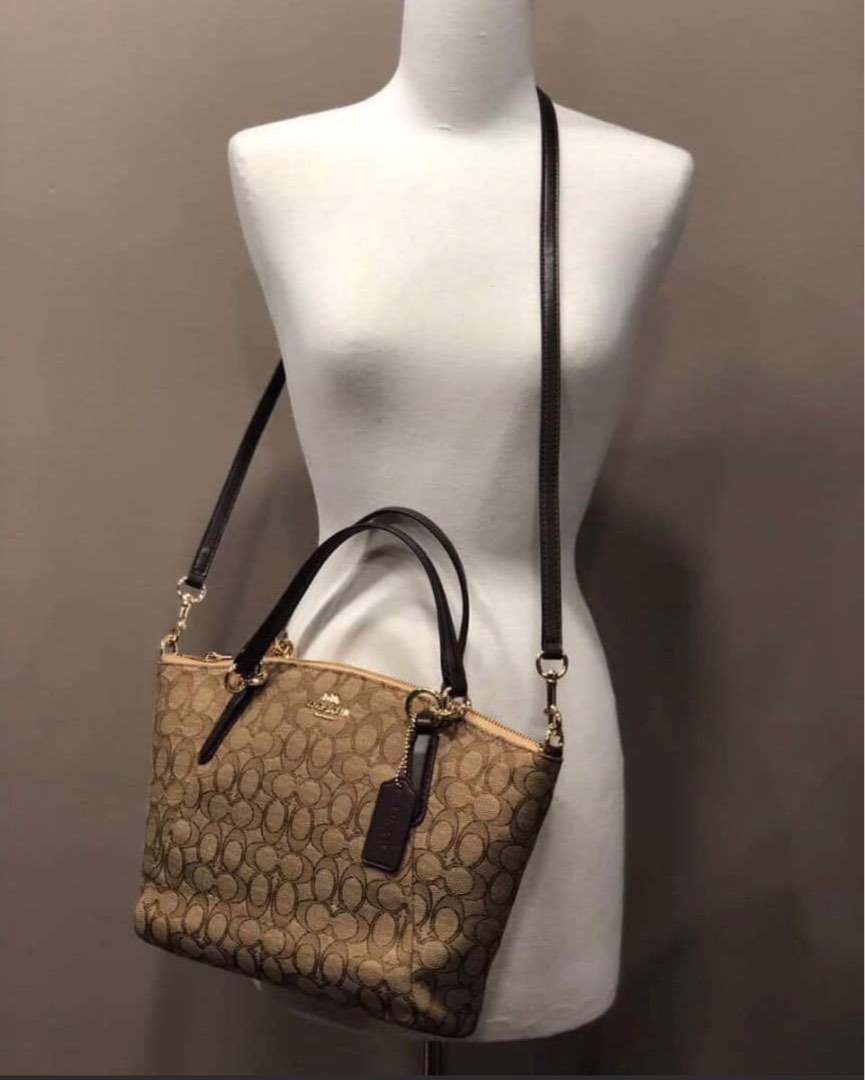 Coach F36625 IMC7C Small Kelsey Women Satchel In Signature Khaki ...