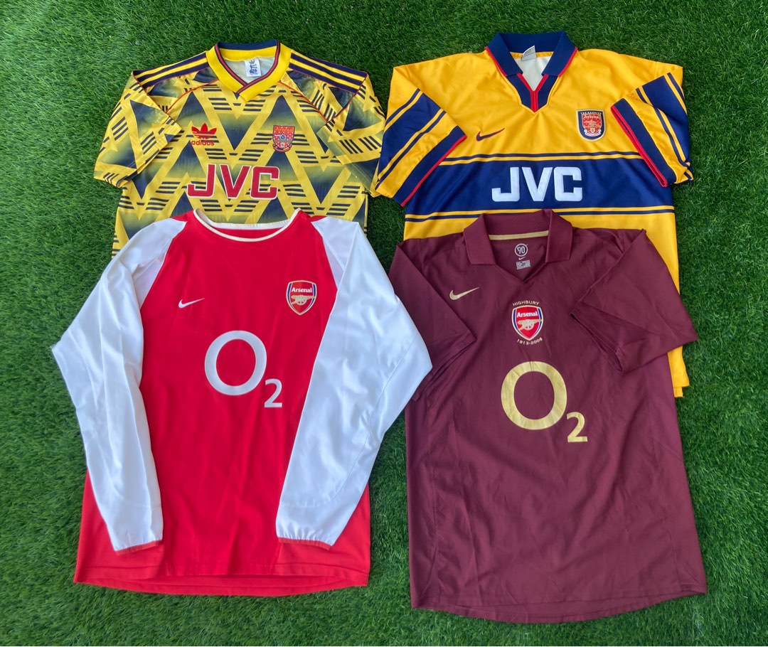 Combo Vintage Adidas Arsenal Nike Jersey Jersi kit 90s 2000s, Men's ...