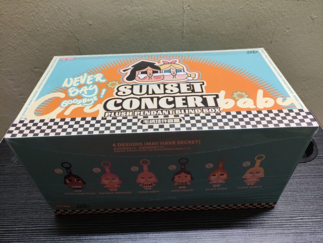 CRYBABY Sunset Concert Series-Plush Pendant Blind Box, Hobbies & Toys ...