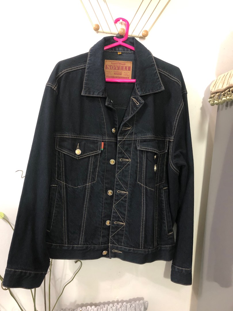 Dark denim Jacket boxy fit Small to medium Unisex, Men's Fashion, Coats ...