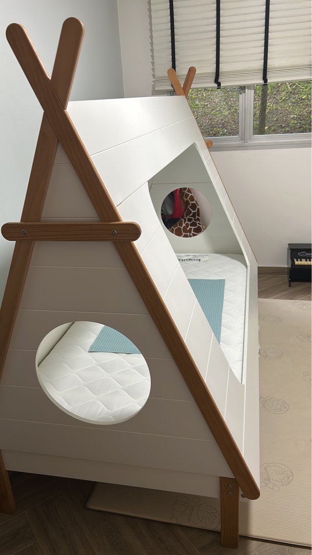 Deer industries wood tipi bed toddler children, Babies & Kids, Baby ...