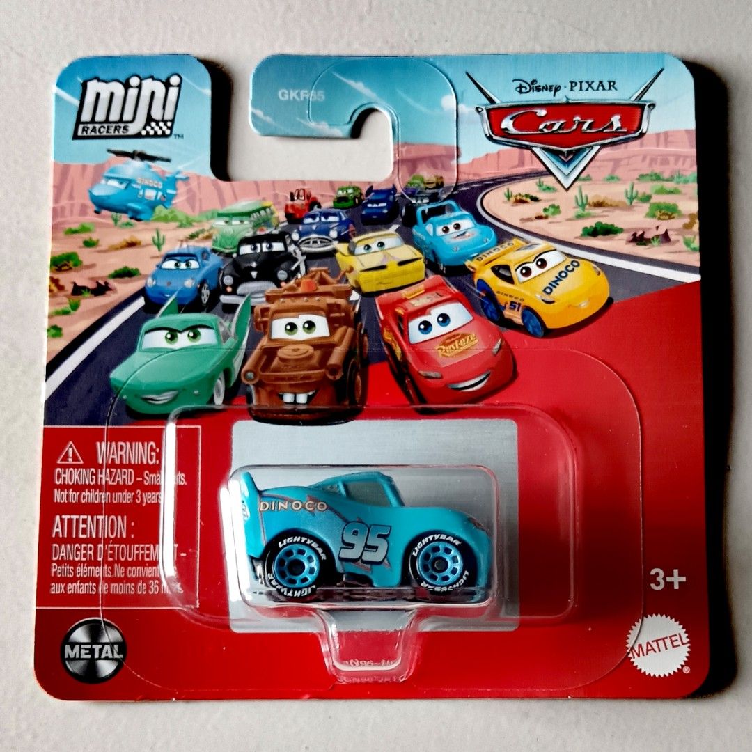 DISNEY PIXAR CARS MINI RACERS Dinoco Lightning McQueen Diecast 1:110 ...