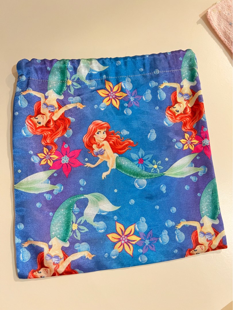 Disney The Little Mermaid Ariel Drawstring Mini Pouch, Women's Fashion ...
