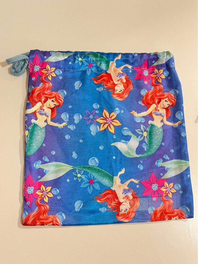 Disney The Little Mermaid Ariel Drawstring Mini Pouch, Women's Fashion ...