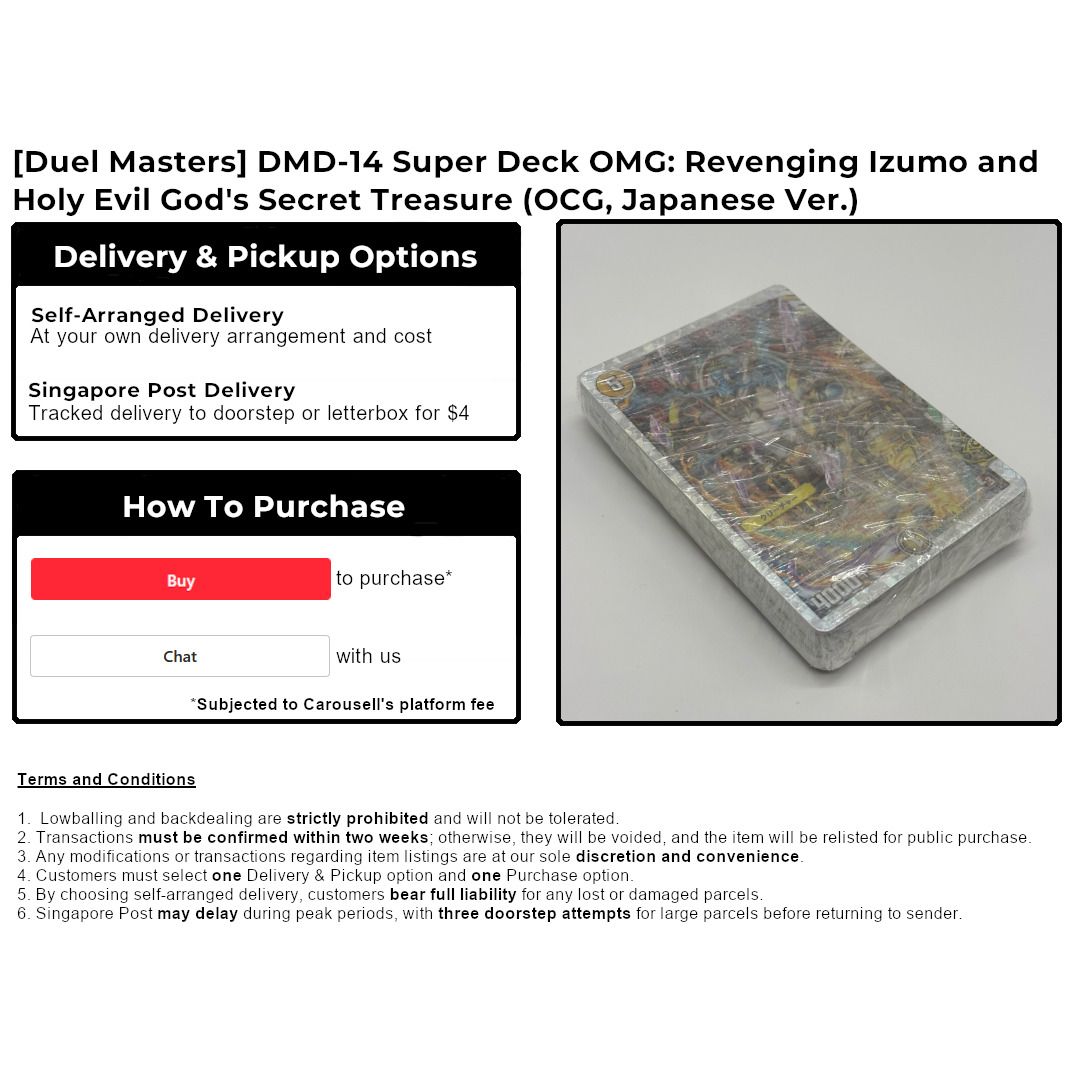 [Duel Masters] DMD-14 Super Deck OMG: Revenging Izumo and Holy Evil God's Secret Treasure (OCG ...
