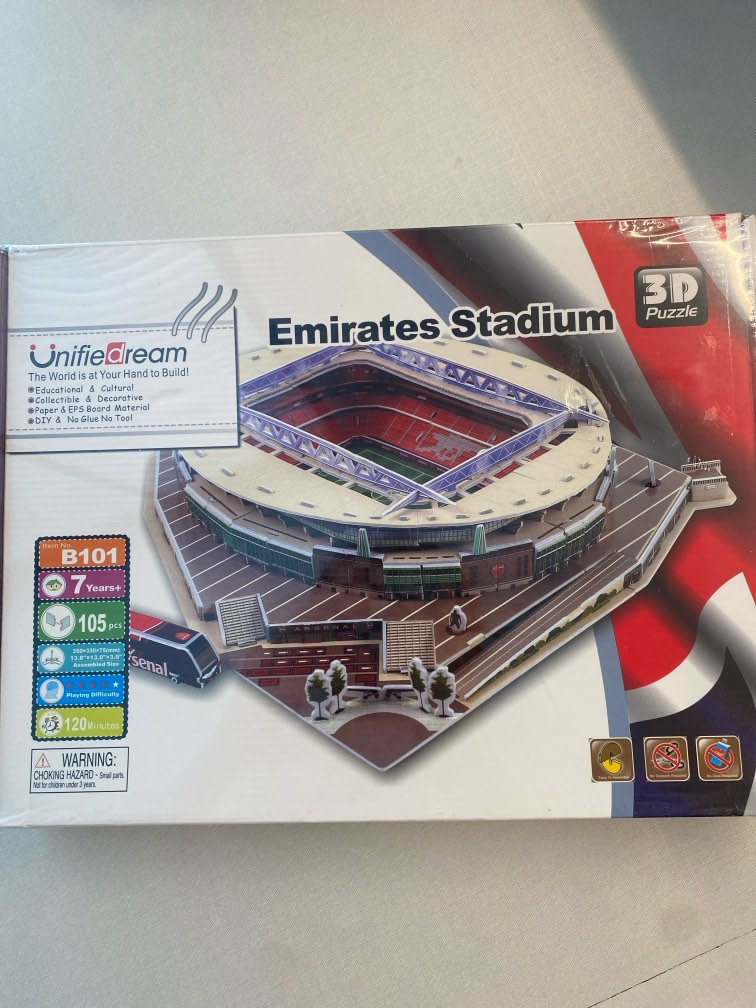 Emirates Stadium 3D Puzzle - Arsenal, Hobbies & Toys, Memorabilia ...