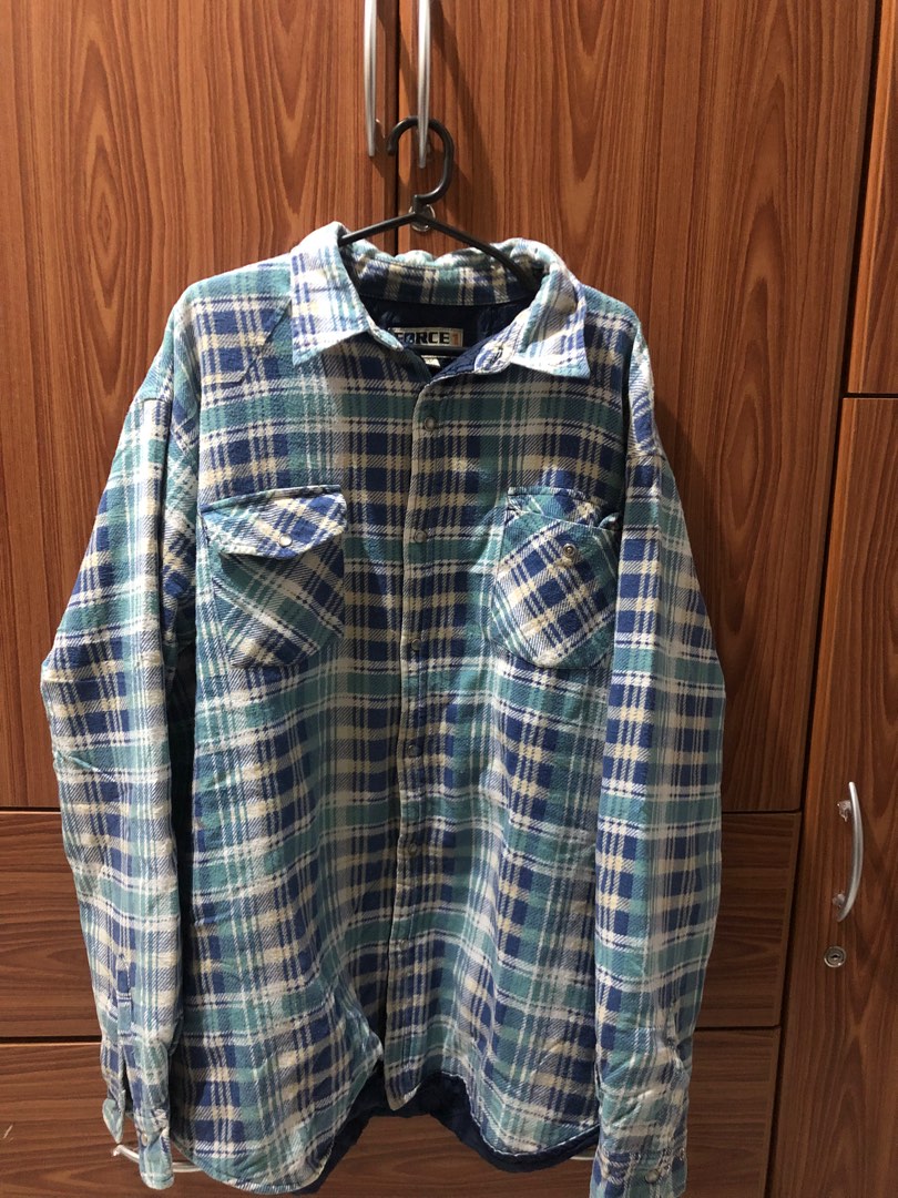 Force flannel, Men's Fashion, Coats, Jackets and Outerwear on Carousell