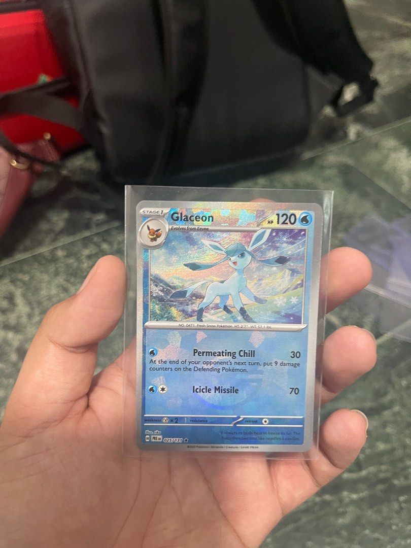 Glaceon (Poke Ball Pattern) - SV: Prismatic Evolutions Pokemon Tcg 025, Hobbies & Toys, Toys ...