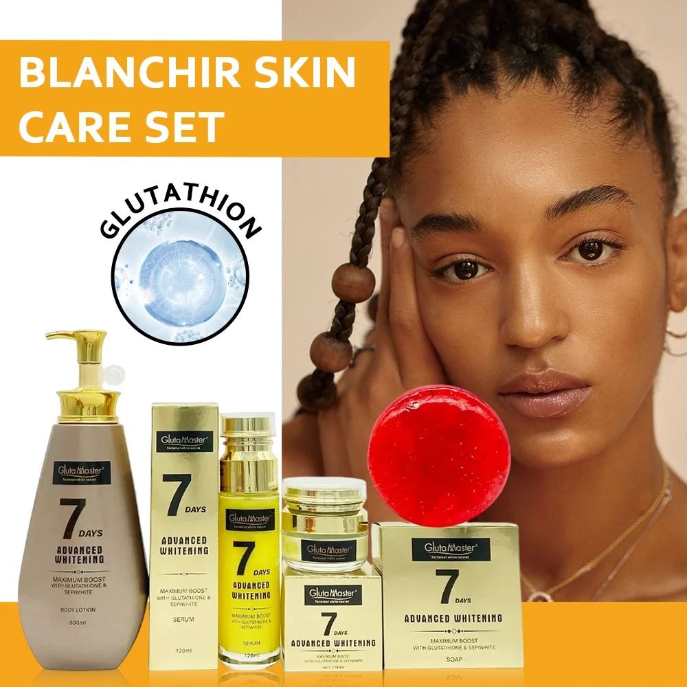 Gluta Master Glutathione Skincare Set for Dark skin Lightening Blanchir ...