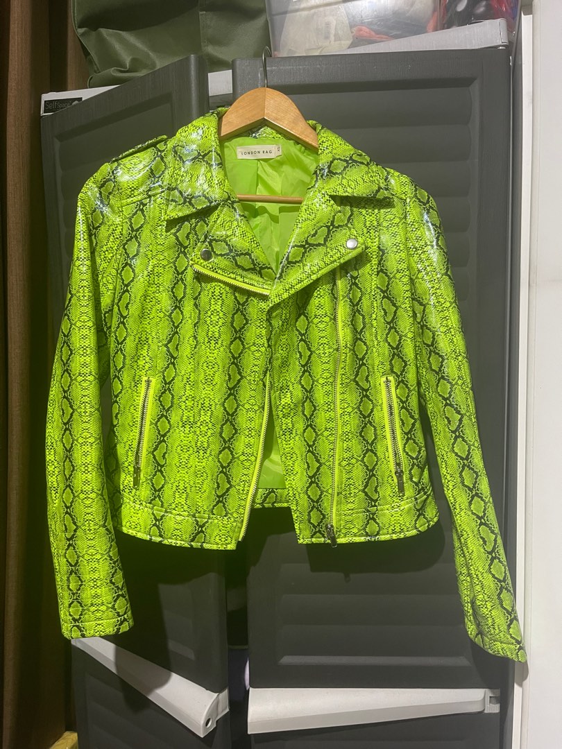 Green Snakeskin Jacket - London Rag, Women's Fashion, Coats, Jackets ...