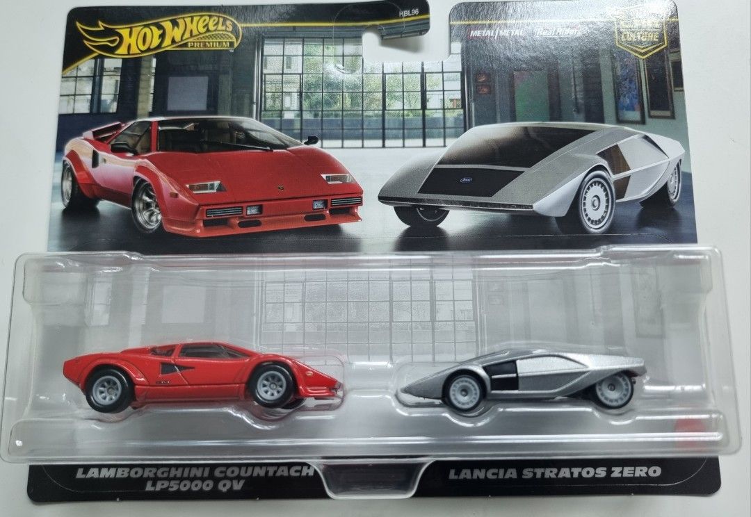 HotWheels Premium 2025 2 Pack - Lamborghini Countach LP5000 QV & Lancia Stratos Zero, Hobbies ...