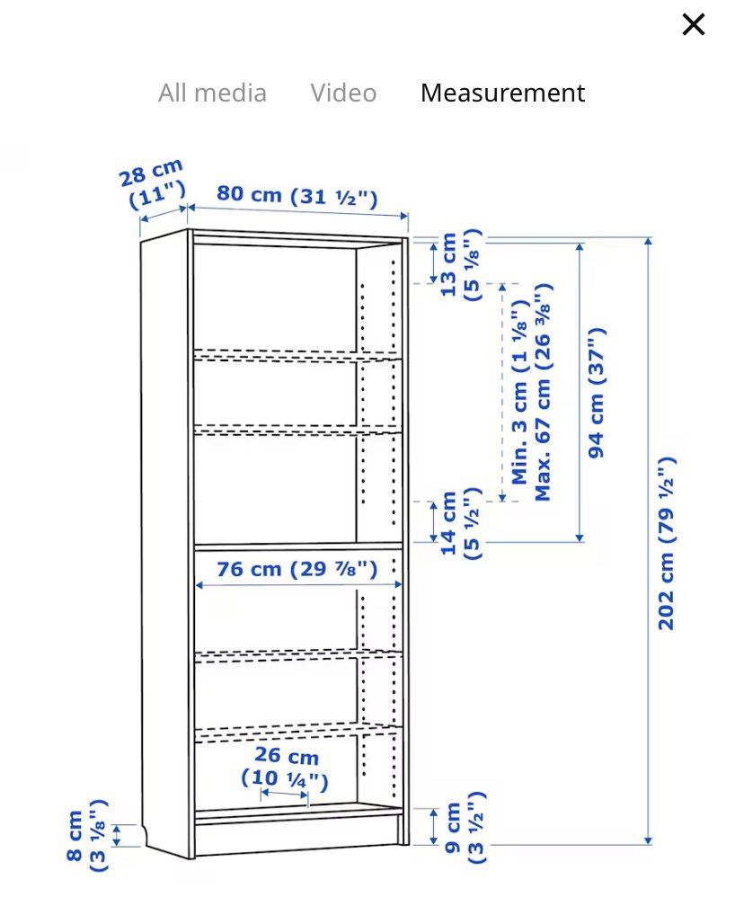 IKEA BILLY RACK WHITE, Furniture & Home Living, Furniture, Shelves ...