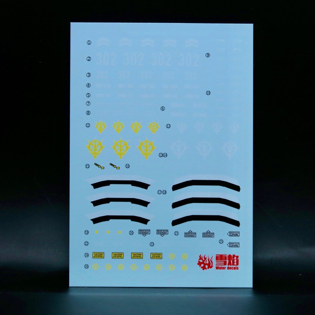 請睇info：MG Gelgoog Gatos custom Ver. 2.0 Gundam neon decal 賈圖專用 勇士 格魯古古 ...