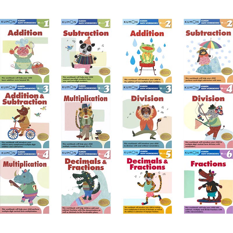 Kumon math workbooks mathematics primary 1234 assessment book, Hobbies ...