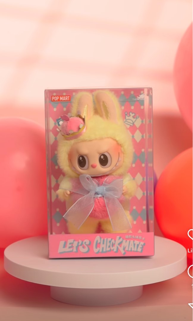 Labubu Checkmate plush pendant original, Toys & Collectibles, Mainan di ...