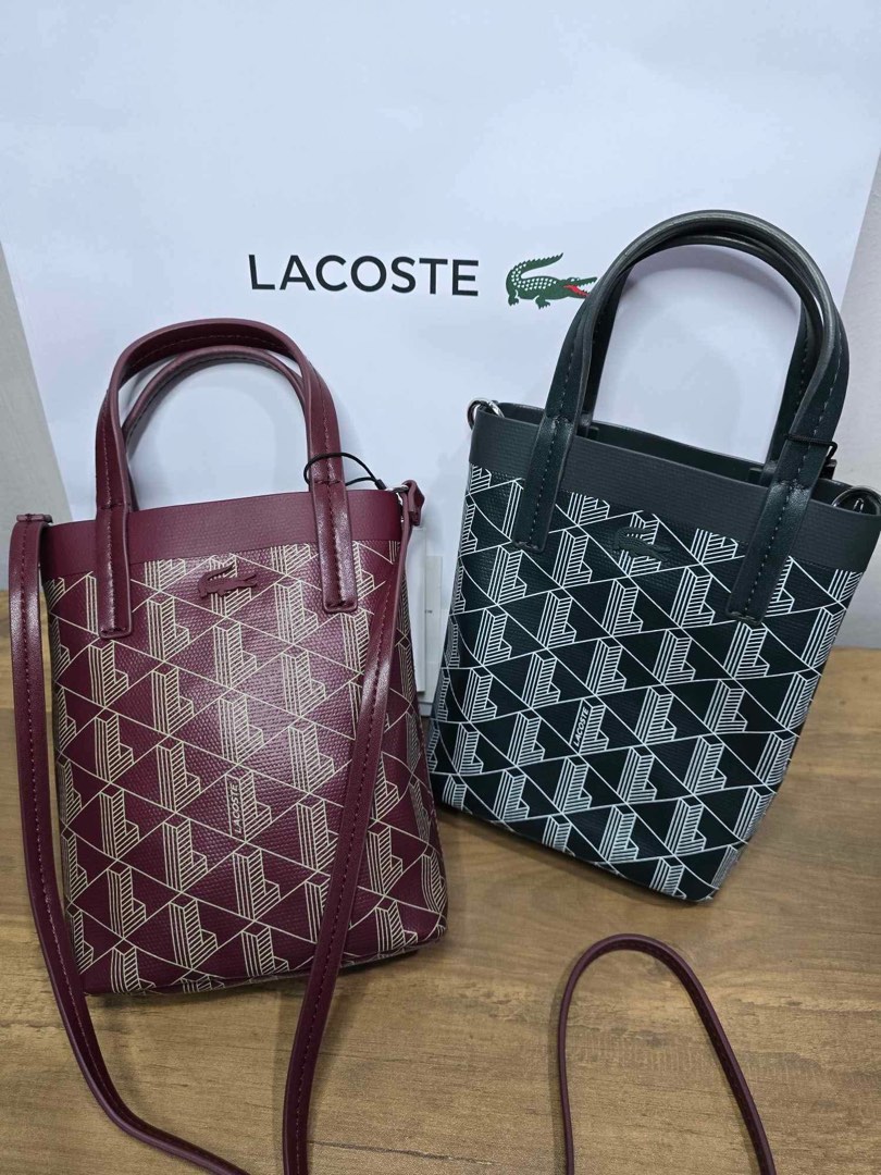Lacoste Zely Coated Canvas Mini Tote, Women's Fashion, Bags & Wallets, Cross-body Bags on Carousell