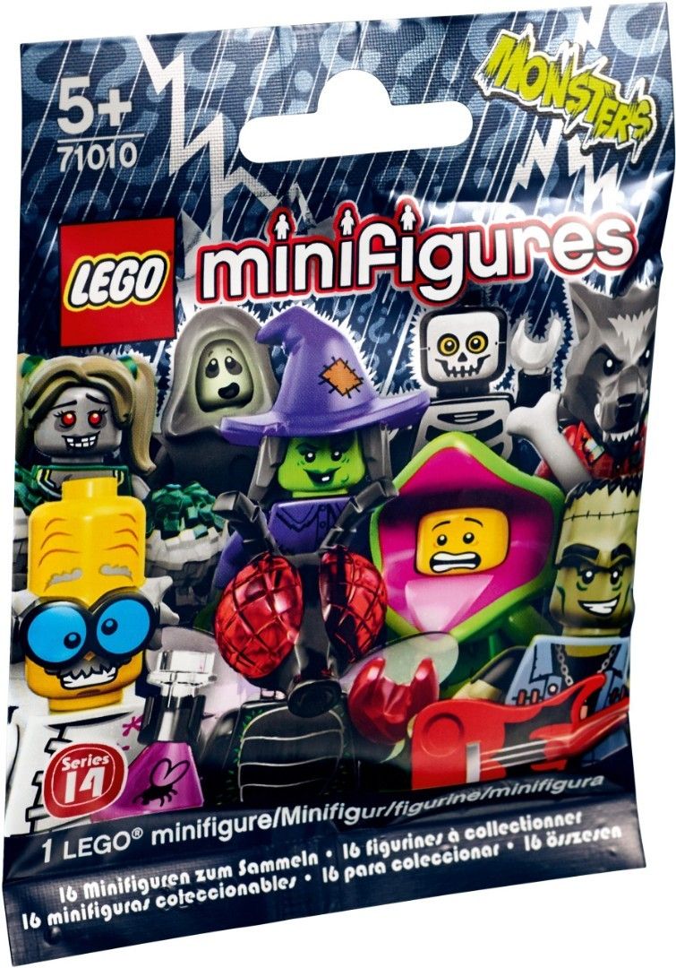 LEGO 71010 Minifigures Series 14 (Monster Rocker 搖滾怪物） #12 連底板說明 書及包裝袋 ...
