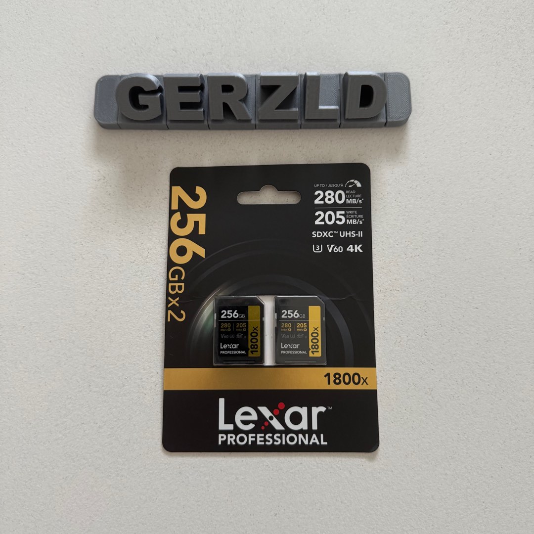 Lexar 256gb x2 Professional 1800x SDXC UHS-II Card GOLD Series ...