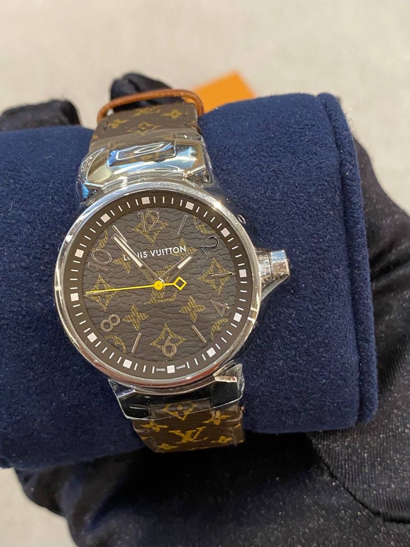 LOUIS VUITTON LADY TAMBOUR MONOGRAM 34MM QUARTZ WATCH, Luxury, Watches ...