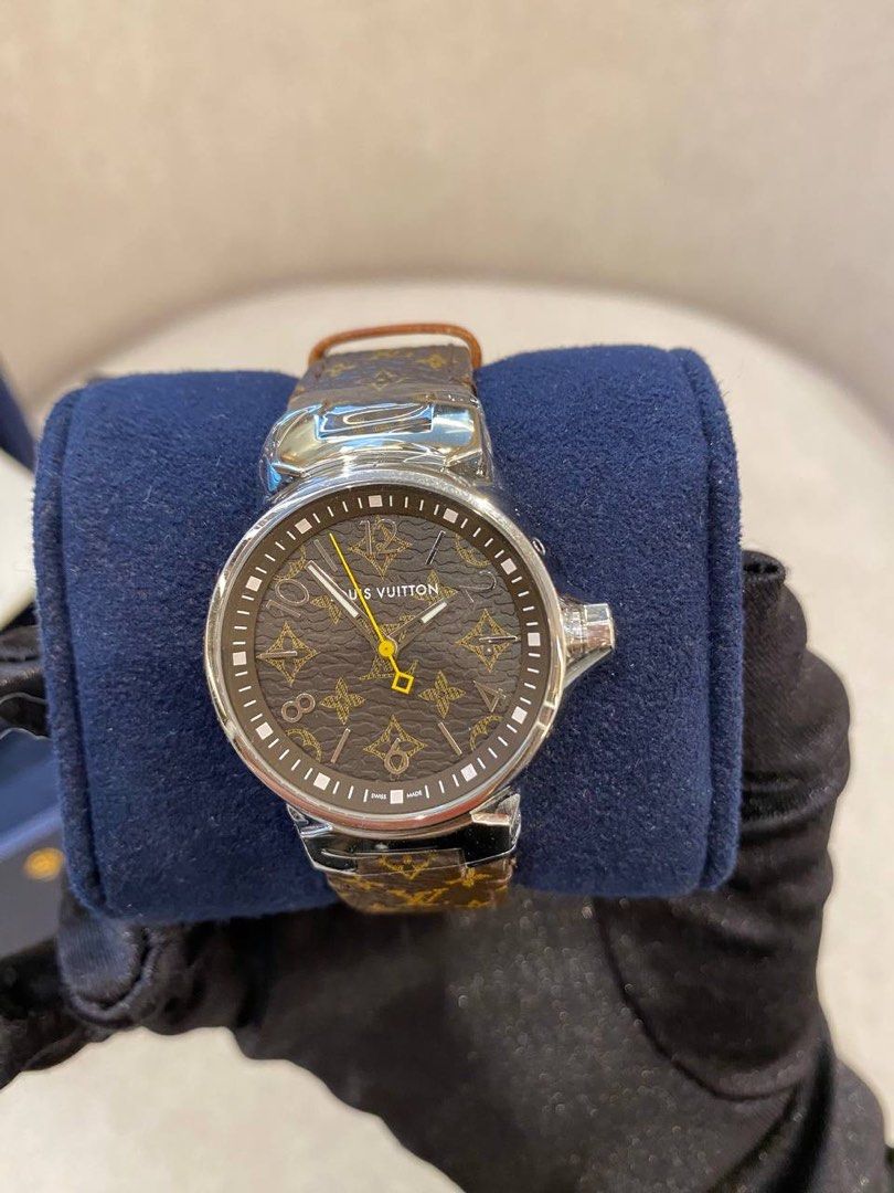 LOUIS VUITTON LADY TAMBOUR MONOGRAM 34MM QUARTZ WATCH, Luxury, Watches ...