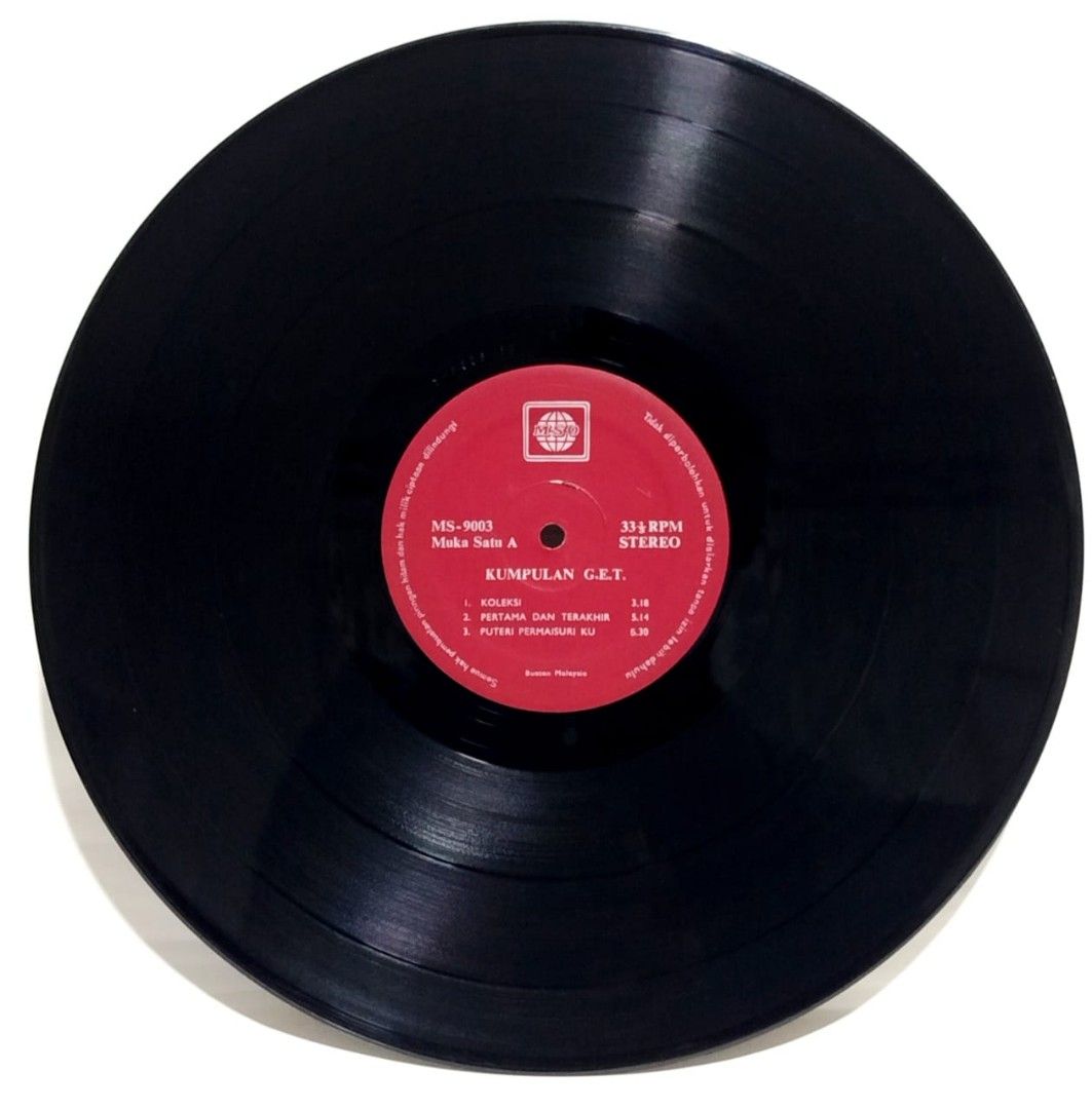 LP ROCK KUMPULAN G.E.T / PIRING HITAM VINYL, Hobbies & Toys, Music ...