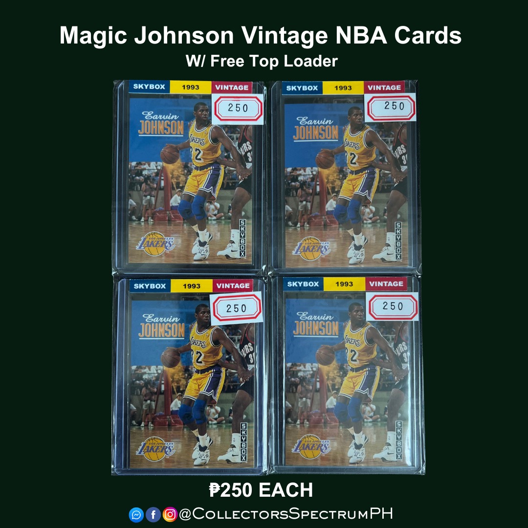 Magic Johnson Vintage NBA Cards with Free Toploader, Hobbies & Toys ...