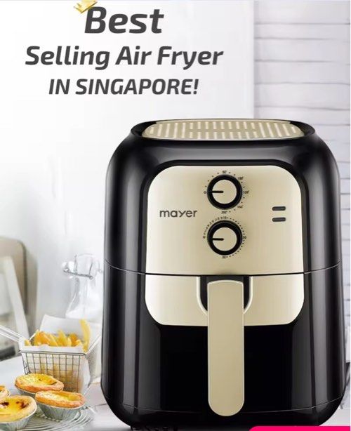 Mayer 5.5L Air fryer MMAF505 FREE Multi-Purpose Silicon Sponge /Upsize ...