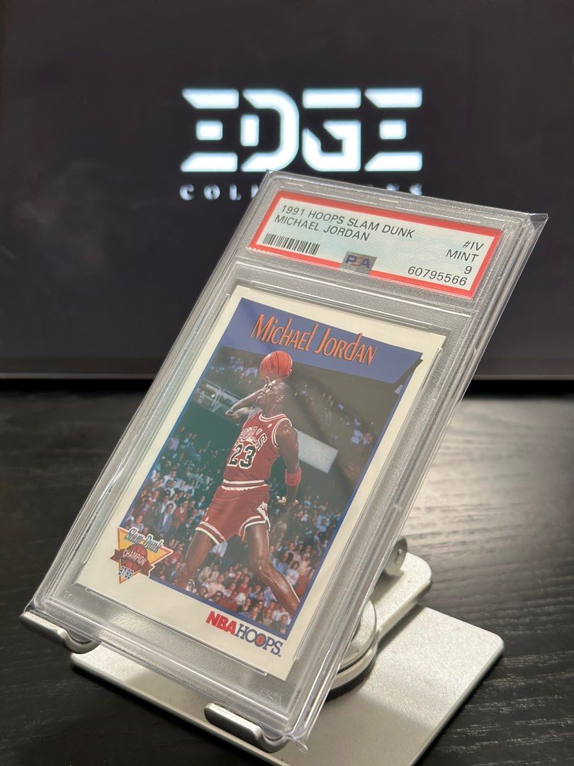 MICHAEL JORDAN 1991-92 NBA Hoops Slam Dunk #IV Champion Chicago Bulls ...
