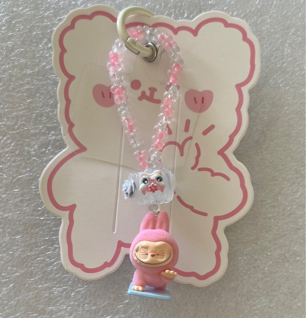 New Popmart Labubu inspired popbean handcrafted Bag charm / mobile ...