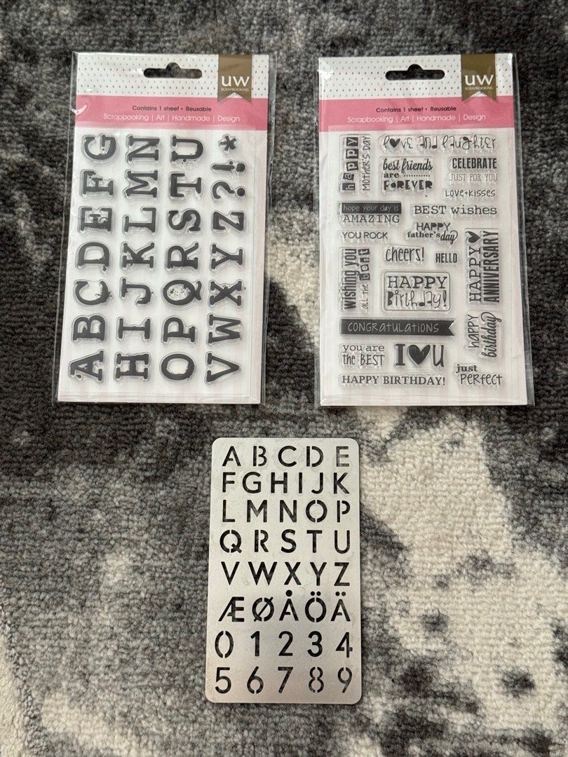New! Reusable Stamps, Alphabet & Number Metal Stencil for Scrapbooking ...
