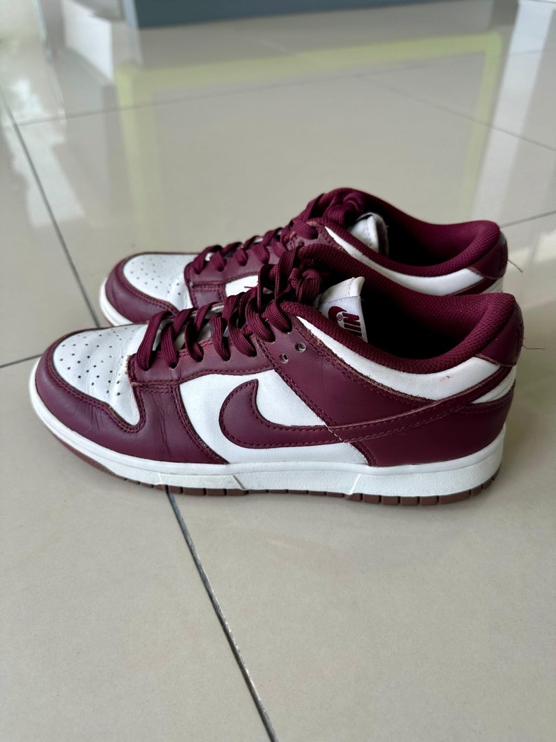 Nike Dunk Low Maroon, Women's Fashion, Footwear, Sneakers on Carousell