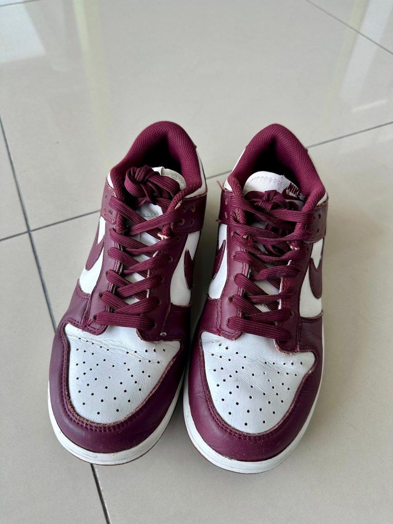 Nike Dunk Low Maroon, Women's Fashion, Footwear, Sneakers on Carousell