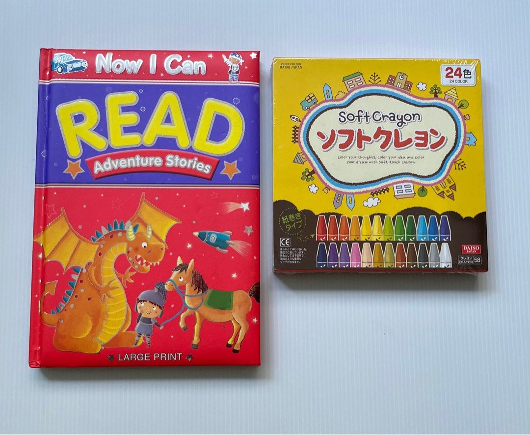 Now I Can Read Adventure Stories Free Daiso Japan Soft Crayon, Hobbies ...