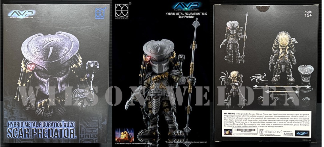 ORIGINAL HEROCROSS HYBRID METAL FIGURATION ALIEN VS PREDATOR (AVP ...