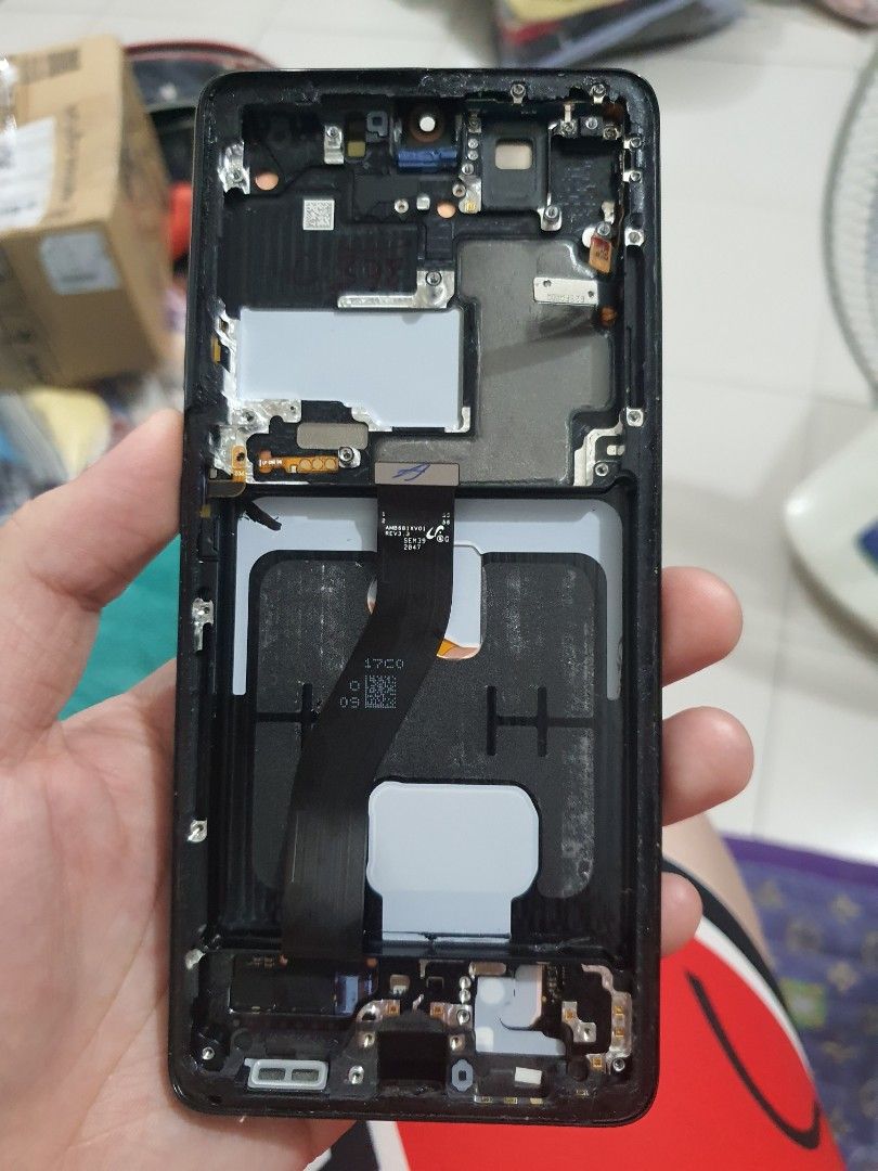 Original Samsung Galaxy S21 Ultra Display AMOLED LCD with Black Frame ...