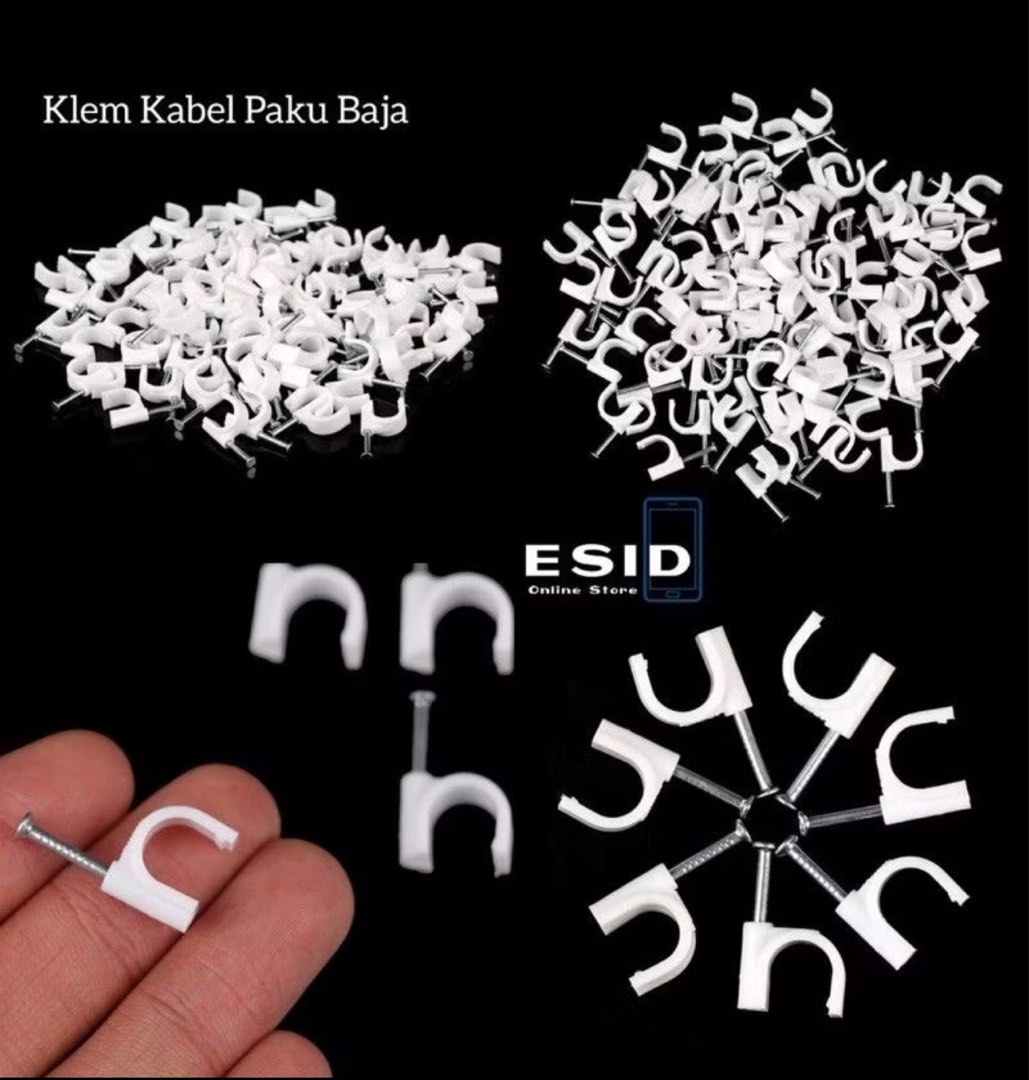 Paku Kabel Paku Klem Kabel Tembok Agar Rapi Ukuran 8mm Original 100% ...