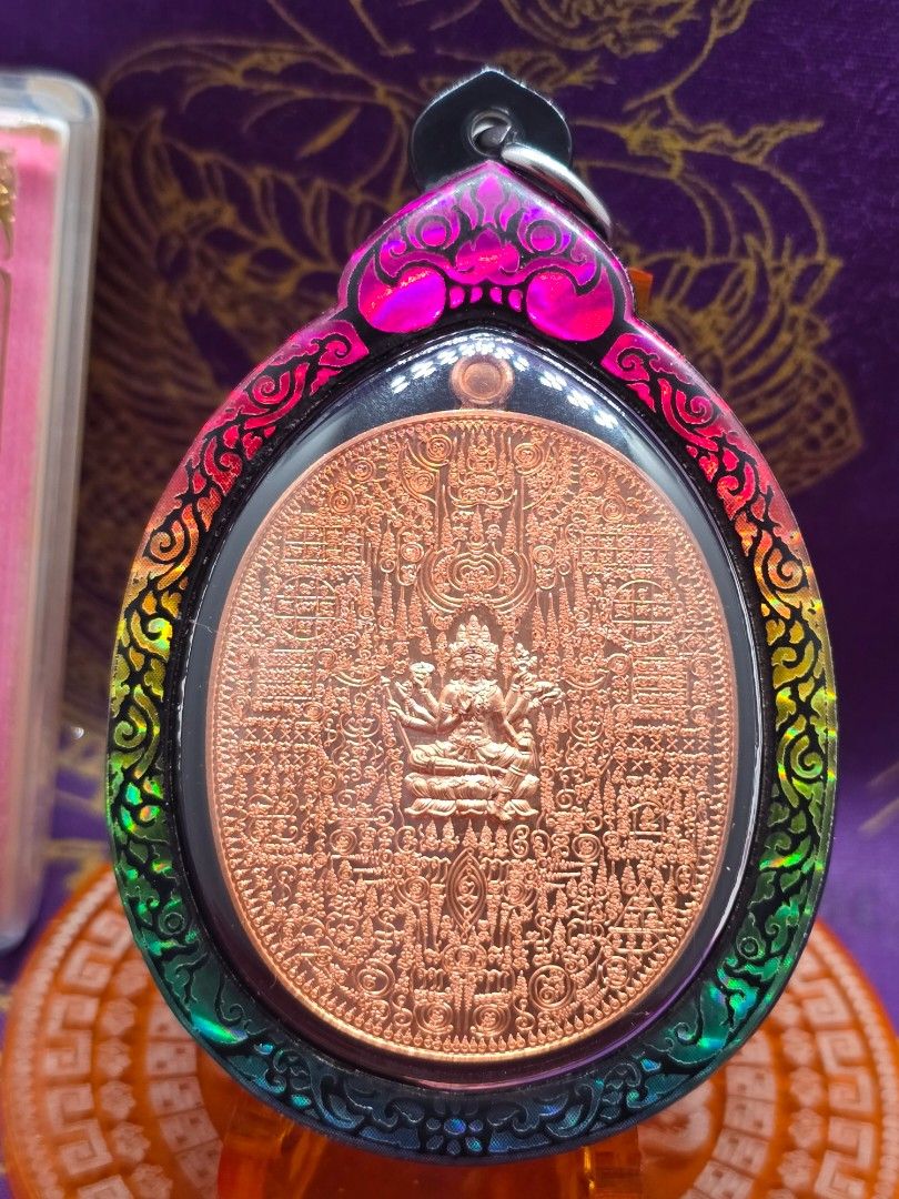 Phra prom chakraphat with payakrut back (full of yant) Serial:1099 Lp ...